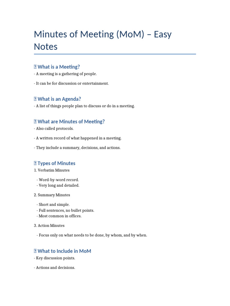 Writing Effective Meeting Minutes | PDF