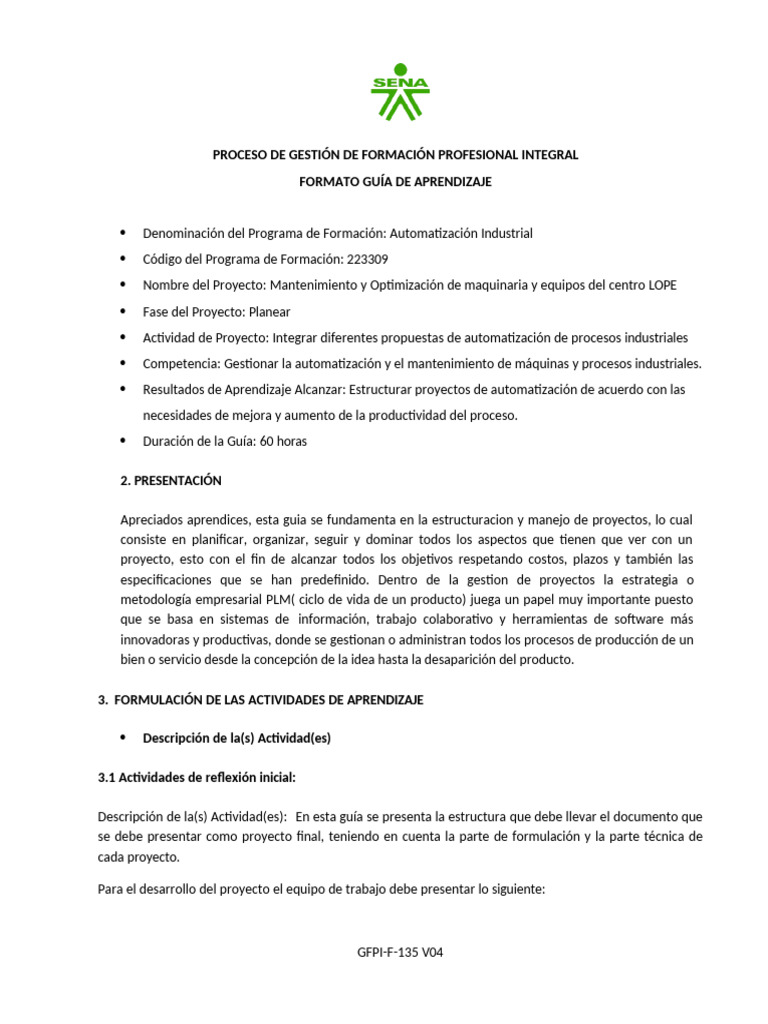 Desarrollo de Guia Proyecto Final | PDF | Diseño | Simulación