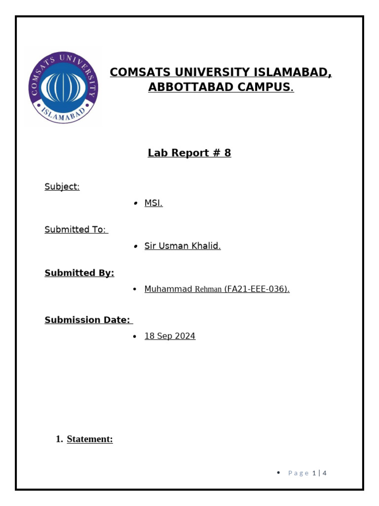 MSI Template | PDF