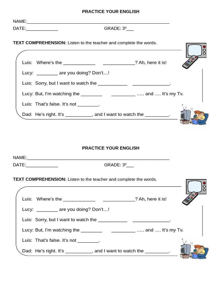3º My Favorite TV Program | PDF
