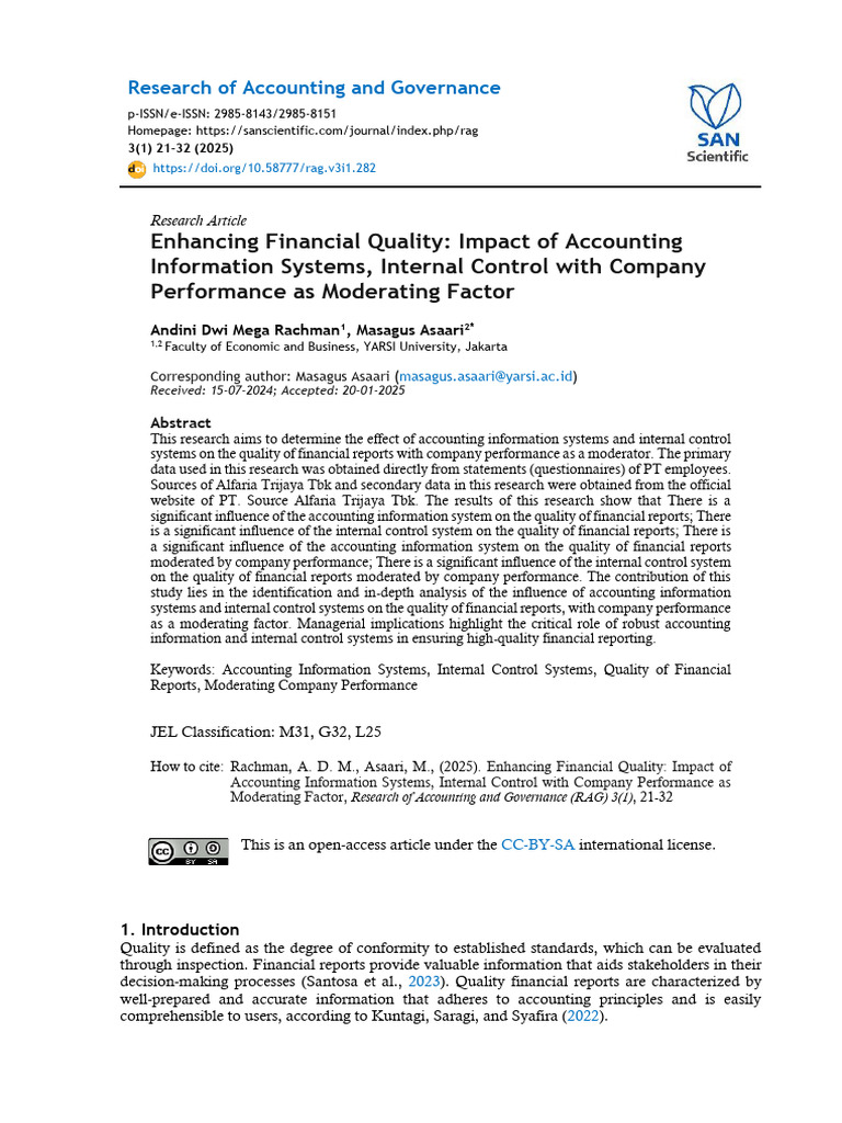 Impact of Accounting Systems on Financial Quality | PDF ...