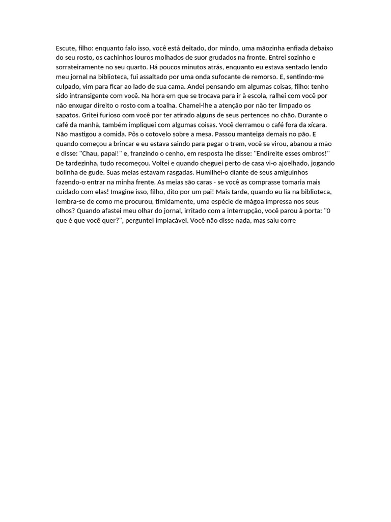 Reflexões de um Pai em Remorso | PDF