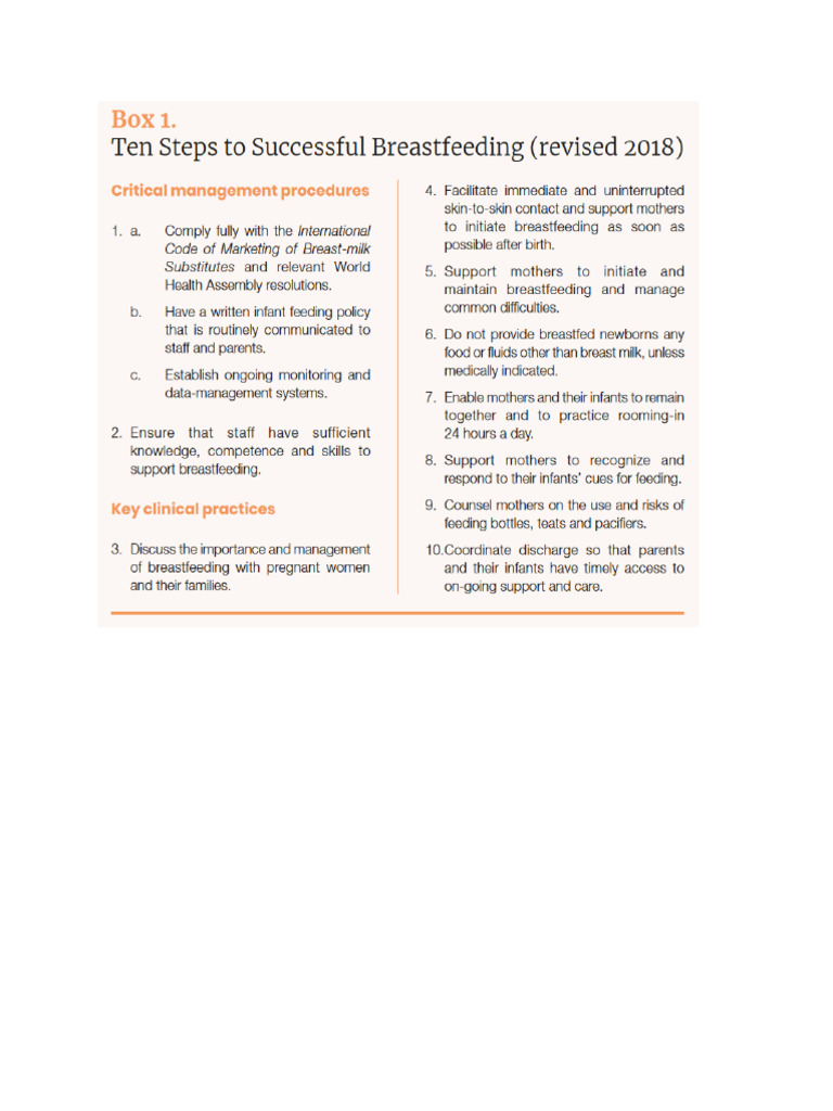 10 Steps of Baby Friendly Hospital Initiative | PDF