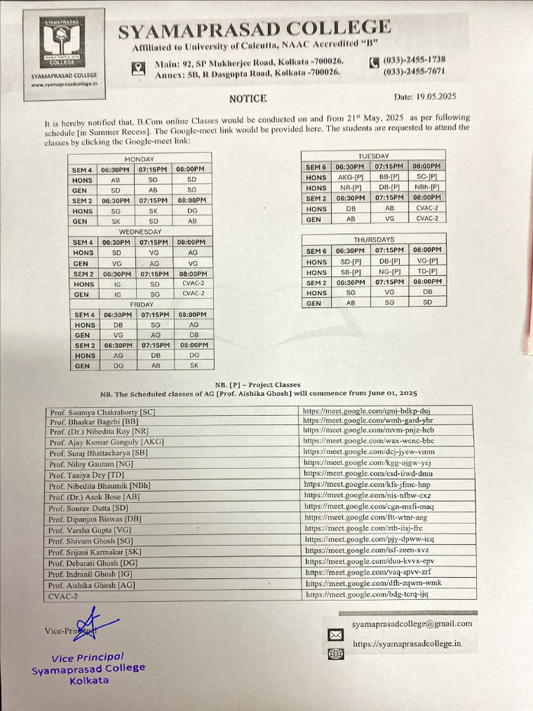 B. Com. Online Class Routine - Summer Recess | PDF