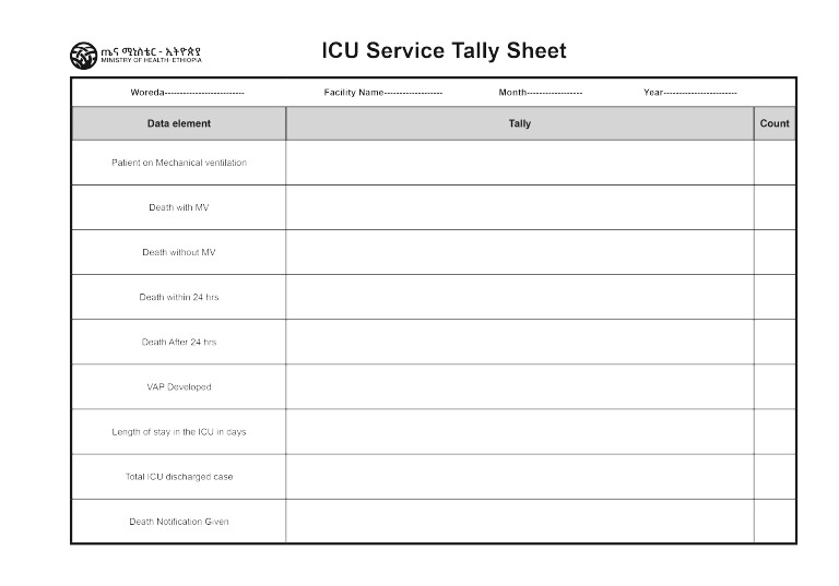 ICU Talley Sheet | PDF