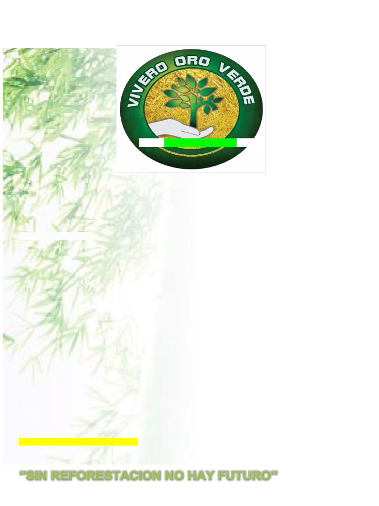 Vivero Oro Verde: Soluciones Ambientales | PDF | Los bosques | Agricultura