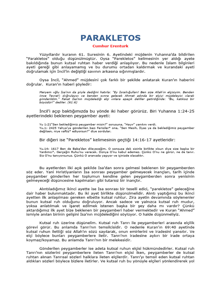Parakletos | PDF