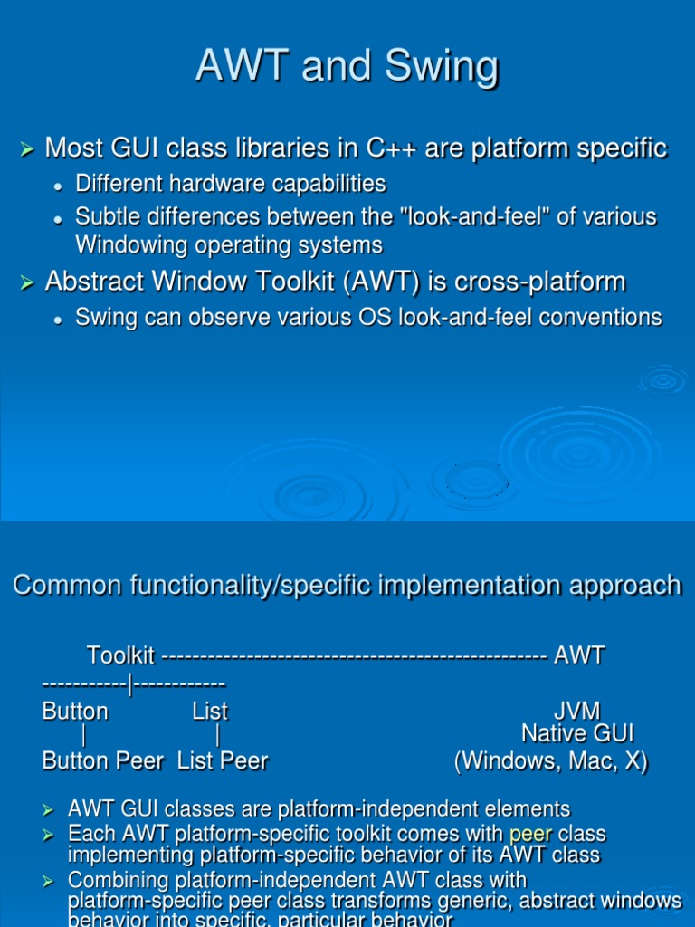 AWT and Swing: Cross-Platform GUI Basics | PDF