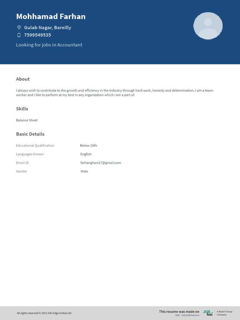 Mohhamad Farhan CV-1 | PDF