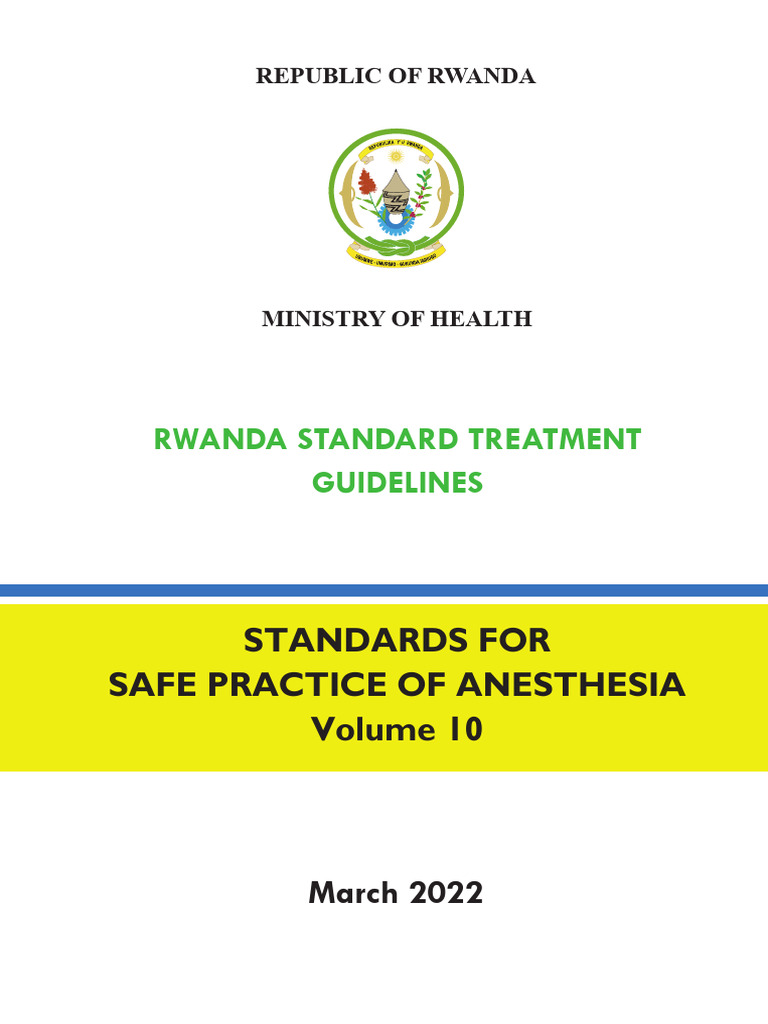 Volume 10 - Standards For A Safe Anesthesia | PDF | Anesthesia | Surgery