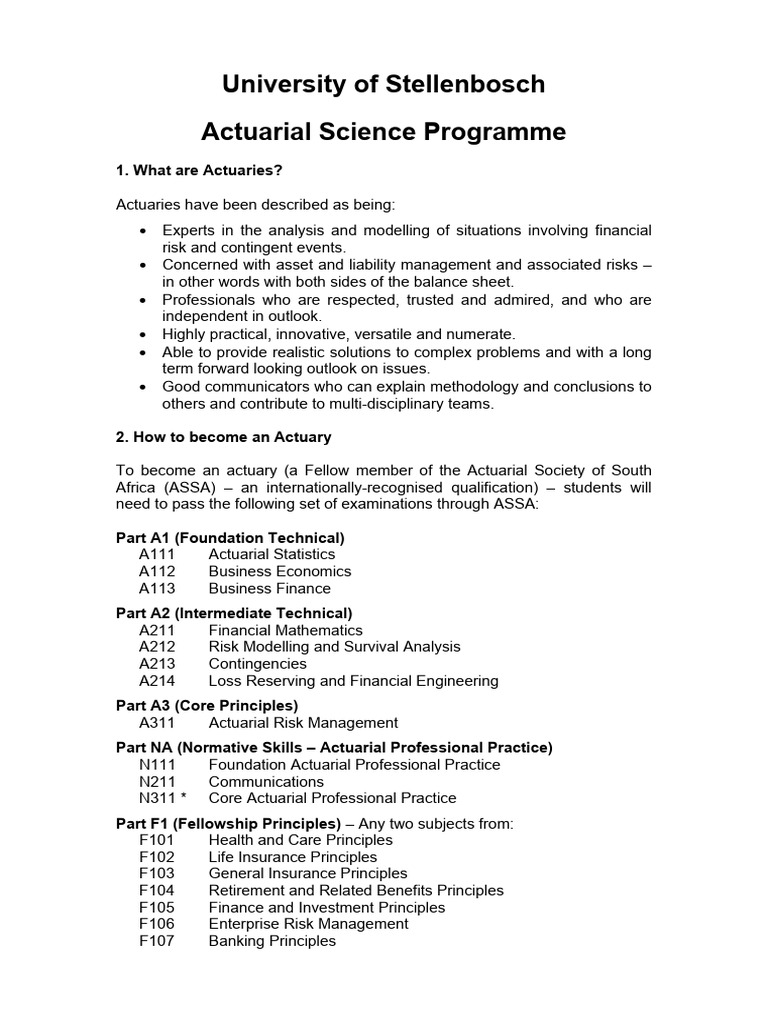 Actuarial Science | PDF | Actuarial Science | Actuary