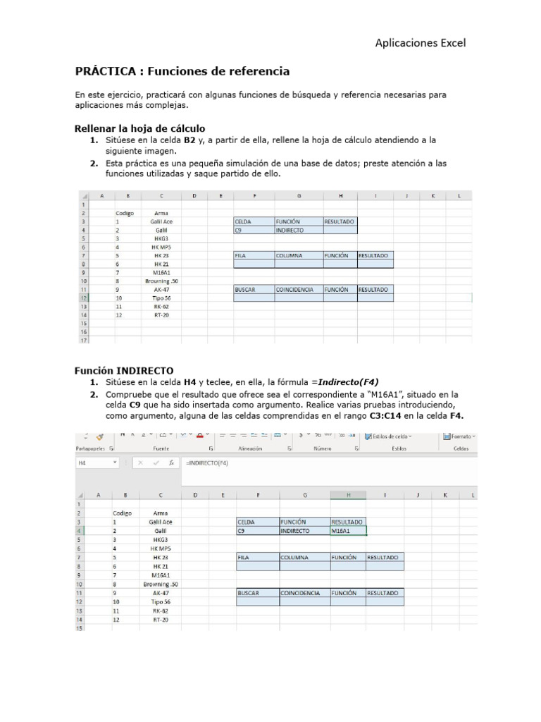 P Func Referencia | PDF | Hoja de cálculo | Microsoft Excel