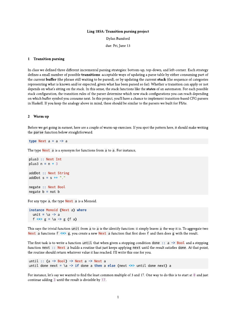 25s Ling185a Proj1 Dist | PDF