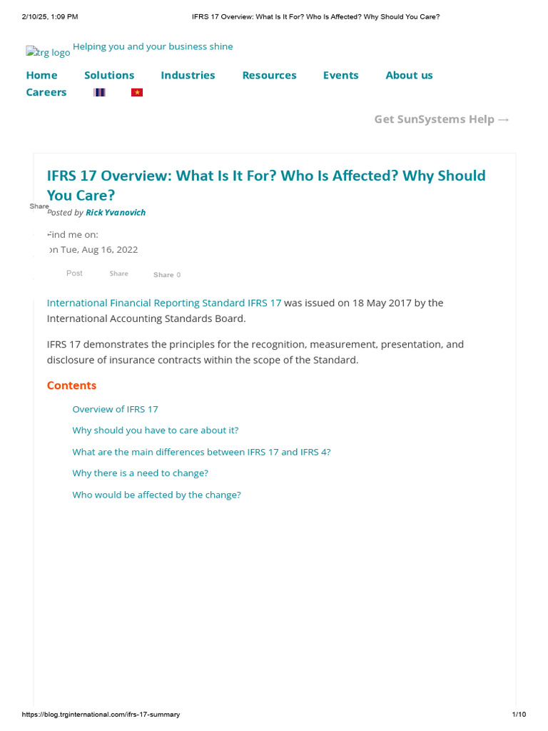 IFRS 17 Overview - What Is It For - Who Is Affected - Why Should You ...
