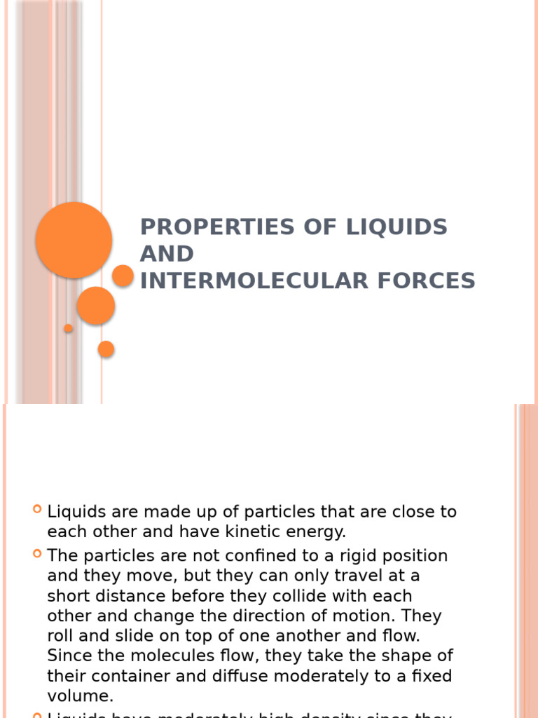 2.properties of Liquids and | PDF | Liquids | Gases