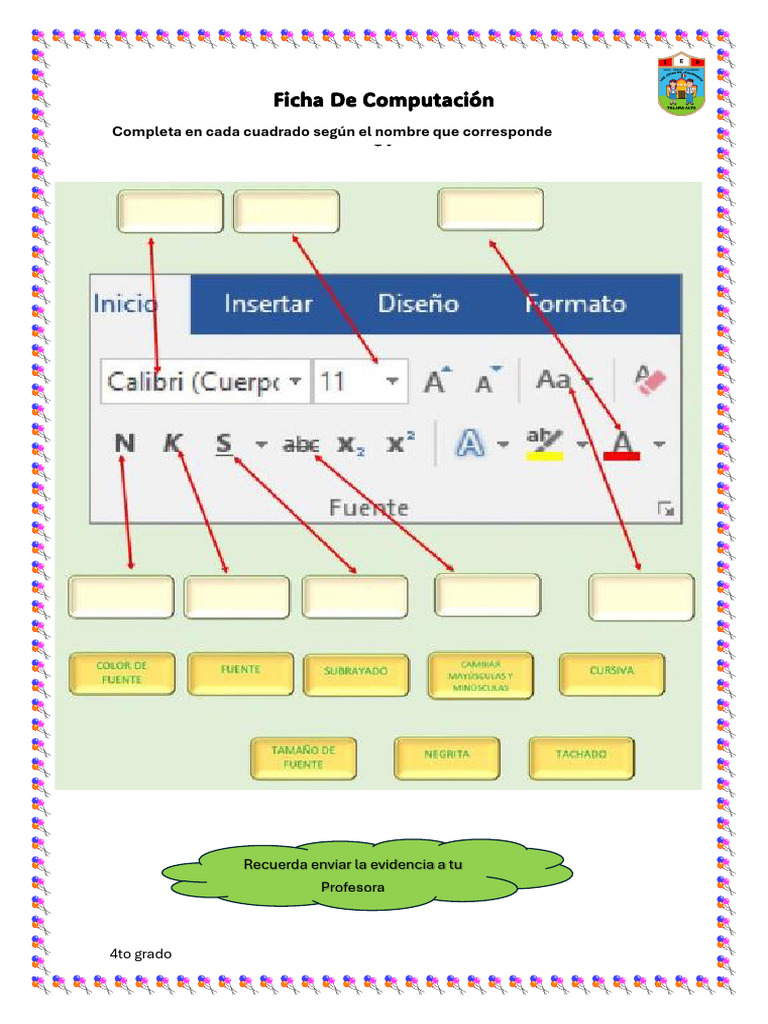 Ficha de Computacion 4to Grado 07 de Noviembre | PDF
