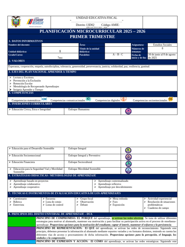 Ejemplo 3 de Planificación-CAI-DUA | PDF | Evaluación | Aprendizaje