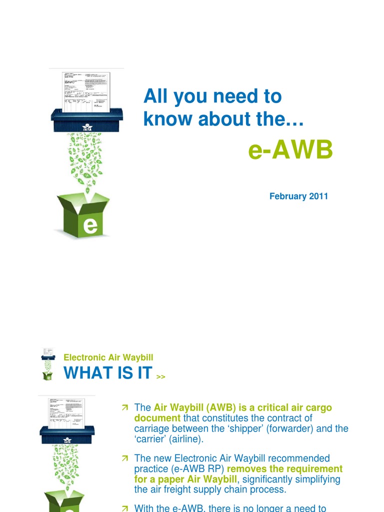 e-AWB Implementation Guide | PDF | Cargo | Electronic Data Interchange