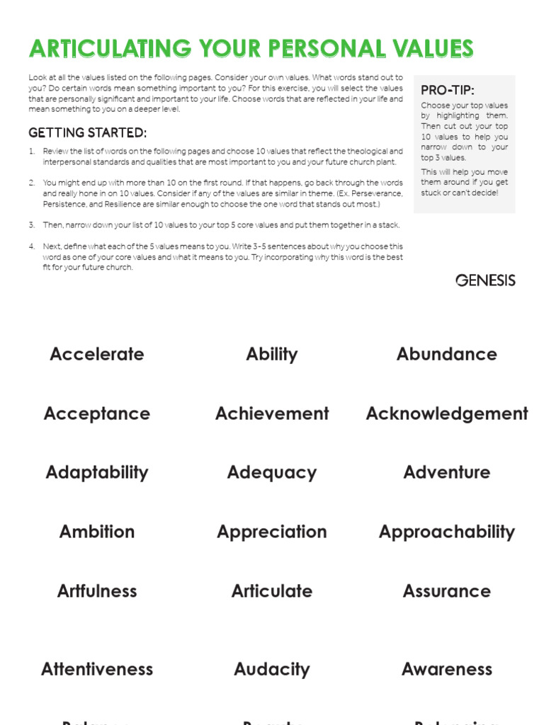 Core Values2 Horizontal (COPY PAPER | PDF | Courage | Psychology