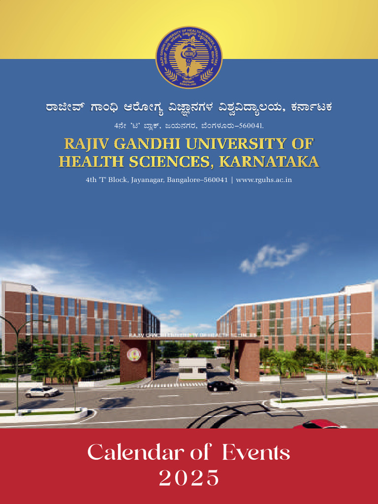 Rguhs Calendar of Events | PDF | Doctor Of Medicine | Health Care