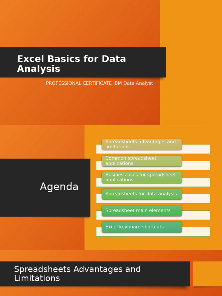 Excel Basics For Data Analysis Week1 | PDF | Spreadsheet | Microsoft Excel