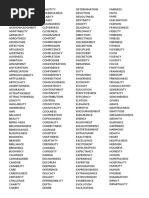 Values Full List | PDF | Courage | Virtue