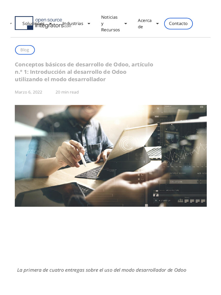 Introducción al desarrollo en Odoo | PDF | Aplicación web | Red mundial