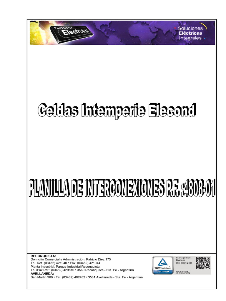 4808-01 - Interconexiones - Celdas Intemperie | PDF