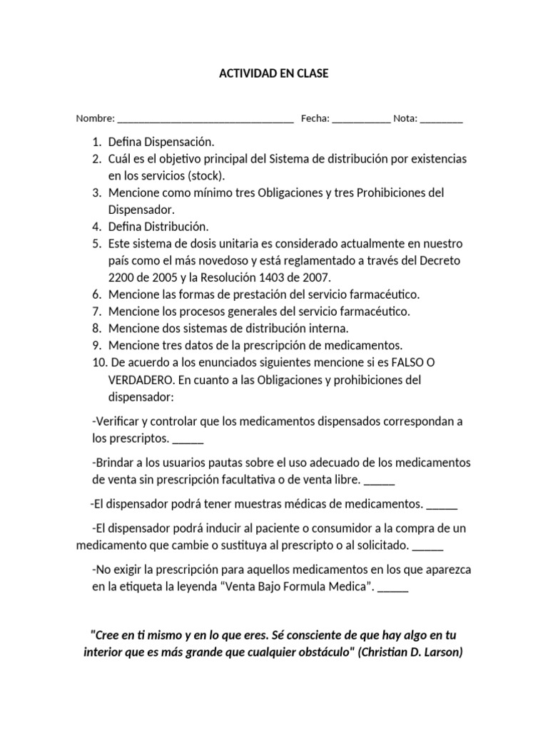 Actividad en Clase | PDF