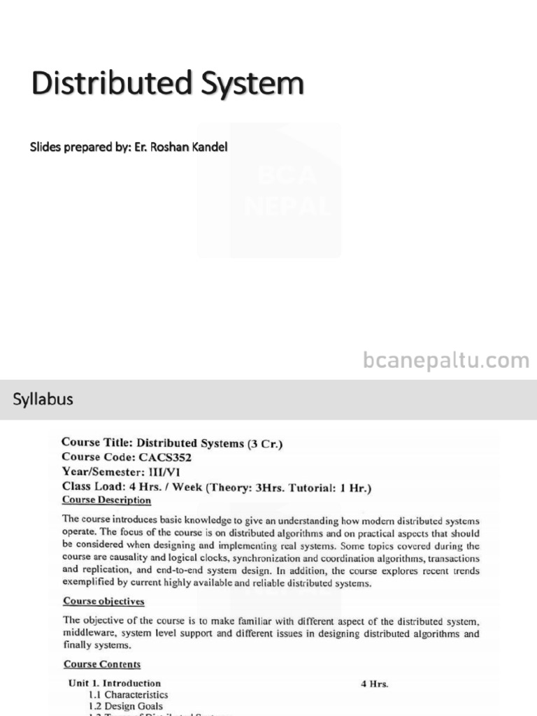 Complete Note of Distributed System 2 | PDF