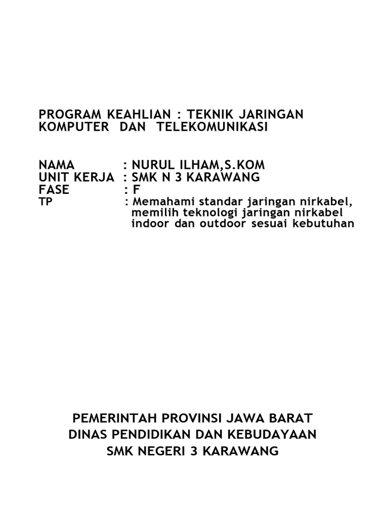 Modul Ajar TKJ FASE F Memahami Standar Jaringan Nirkabel, INDOOR DAN ...