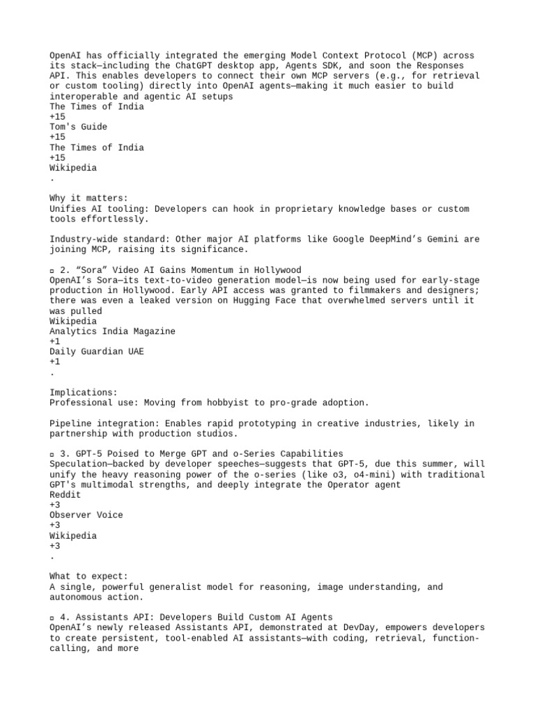 OpenAI Adopts The Model Context Protocol (MCP) | PDF | Siri | Computing