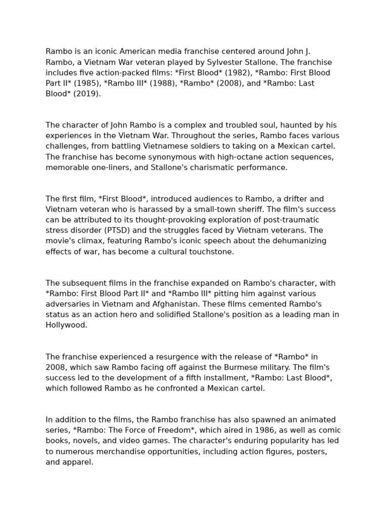 Rambo, The Warrior! | PDF