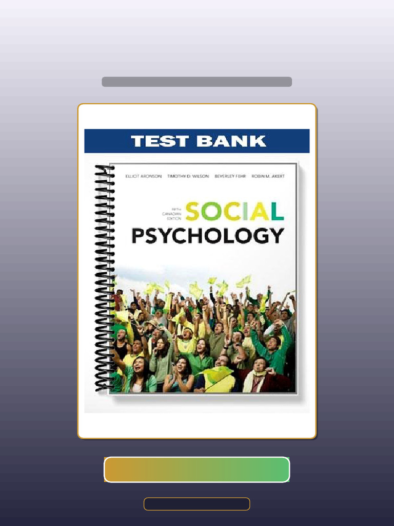 Real Test Bank Social Psychology 5th Edition by Myers Digital Bundle ...