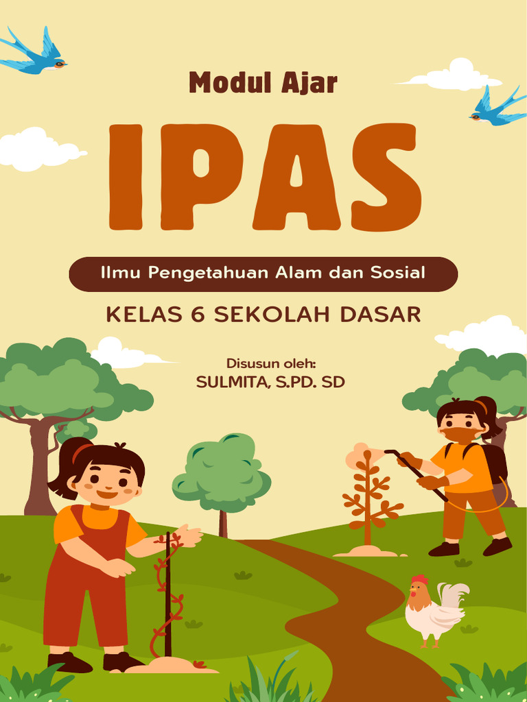 Sampul Buku Modul Ajar IPAS Kuning Dan Hijau Ilustrasi | PDF