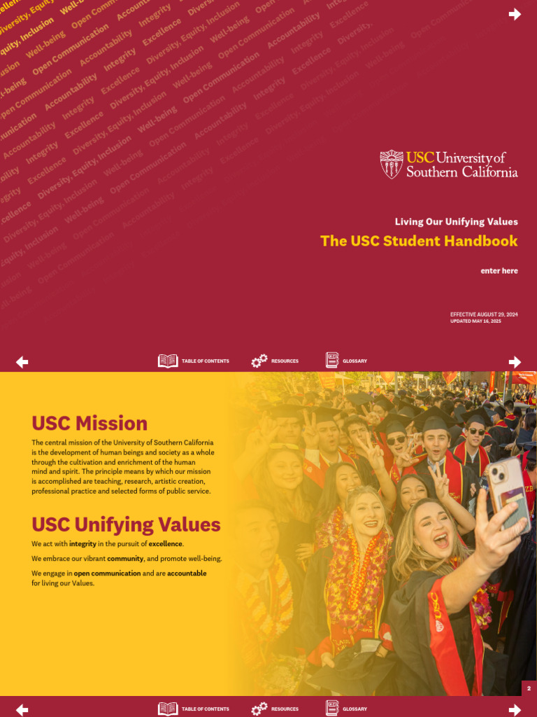 USC Student Handbook: Values & Policies | PDF | Alcoholic Beverages ...