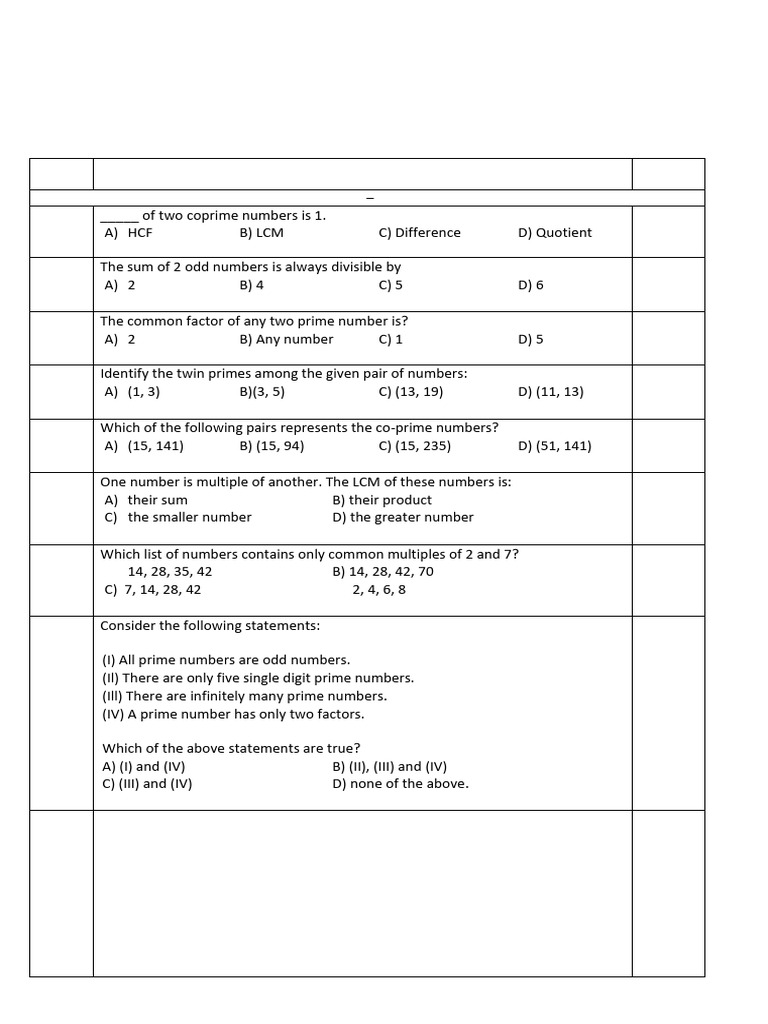 Chapter 2. Factors and Multiples | PDF | Mathematics | Number Theory