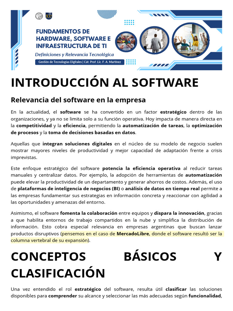 Introducción Al Software, Hardware e Infraestructura de TI | PDF | Computación en la nube ...