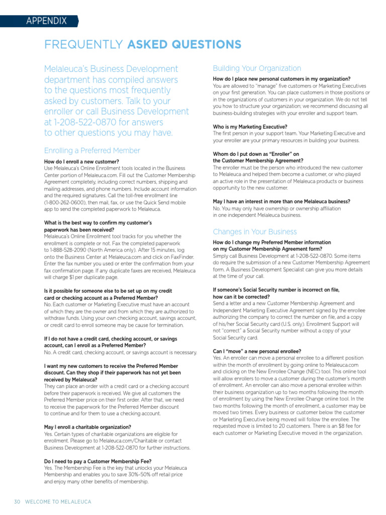 Melaleuca Enrollment and Membership Guide | PDF | Taxes | Transaction ...