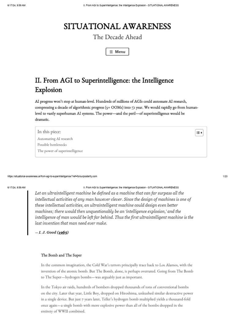 From AGI To Superintelligence - The Intelligence Explosion ...
