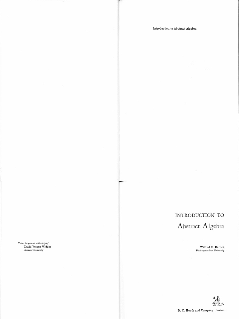 Introduction To Abstract Algebra Compress | PDF