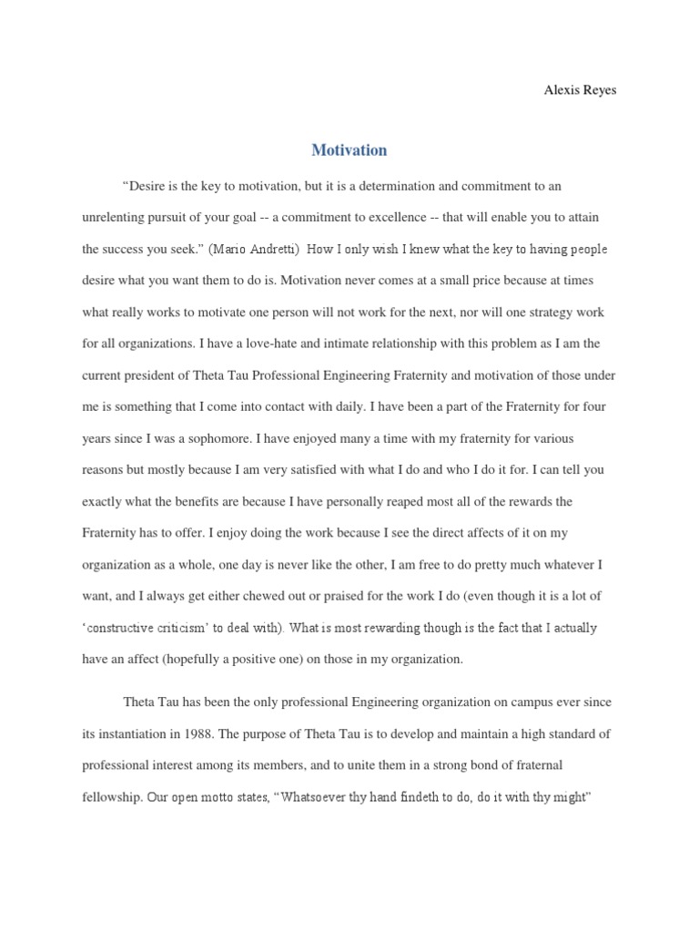 Motivation Paper | PDF | Motivation | Motivational