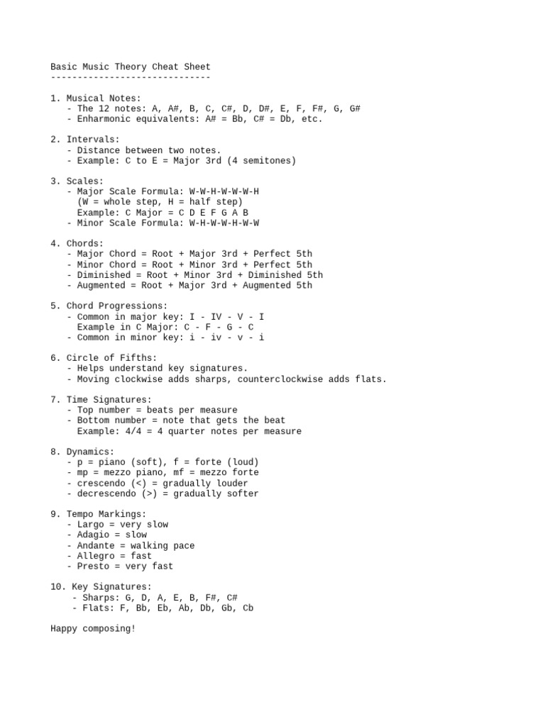 Basic Music Theory | PDF