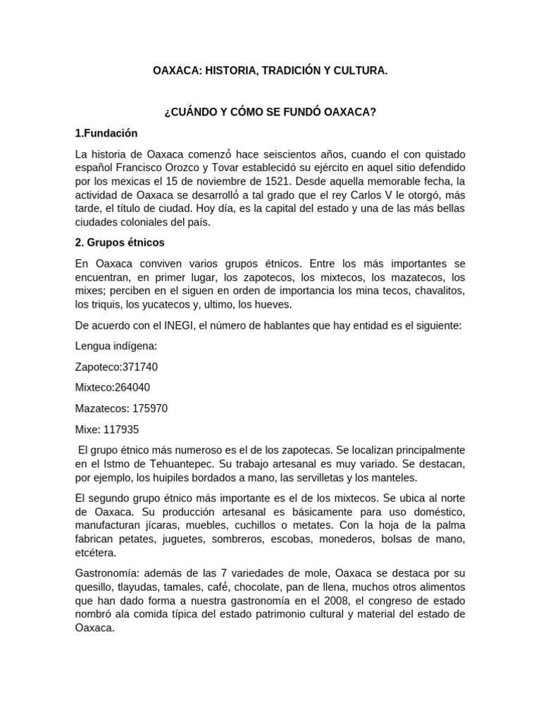 Gastronomía y Cultura de Oaxaca | PDF | Mesoamérica