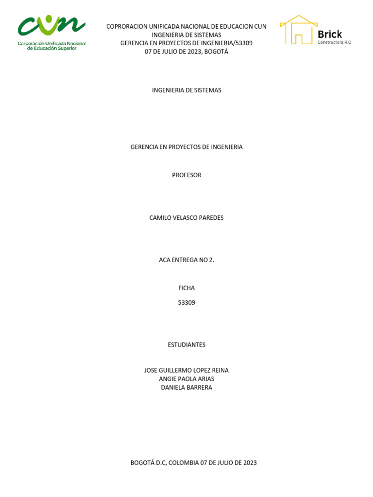 Gerencia de Proyectos - Aca 3 - Final | PDF | Business | Marketing