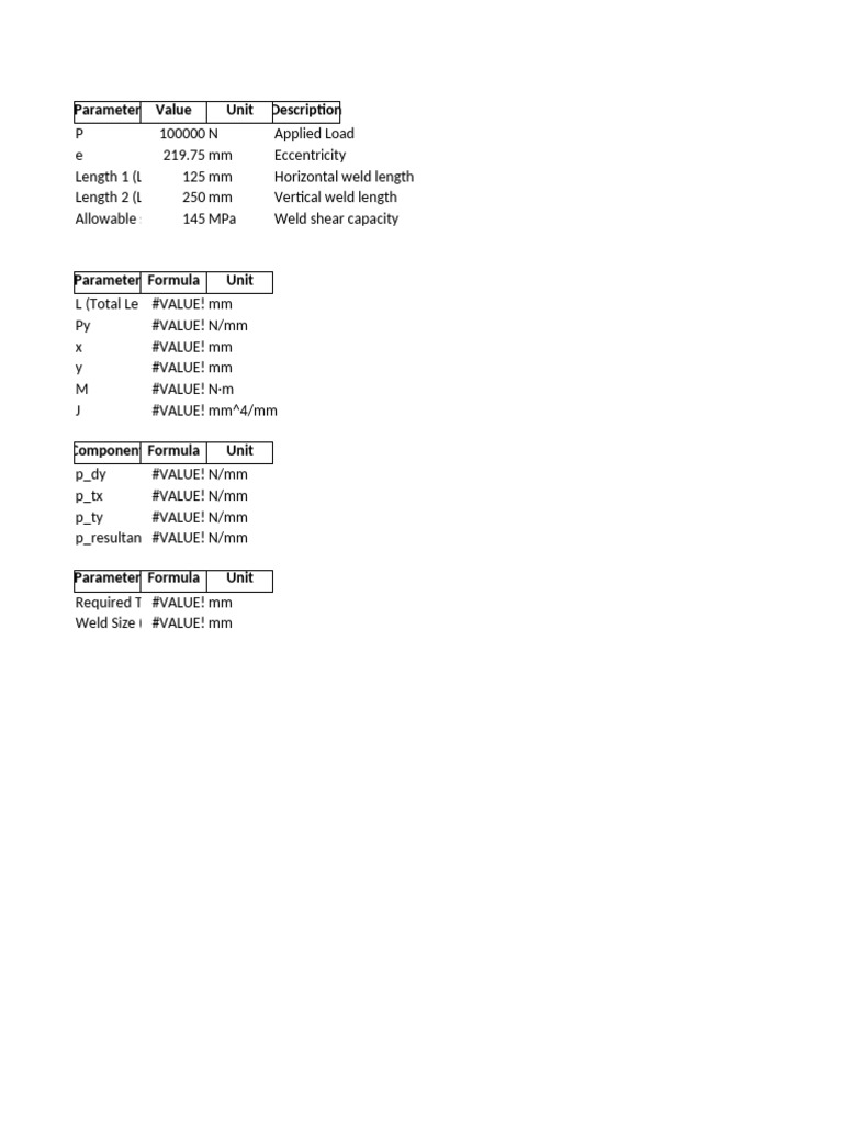 Eccentric Weld Design | PDF