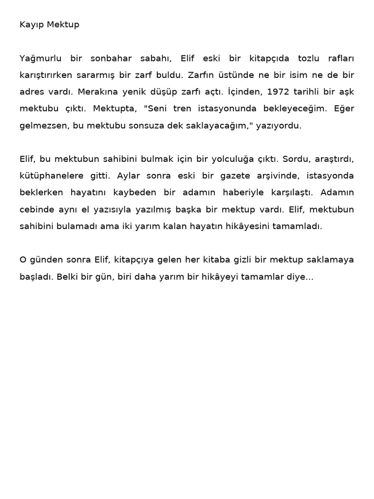 Kayıp Mektup | PDF