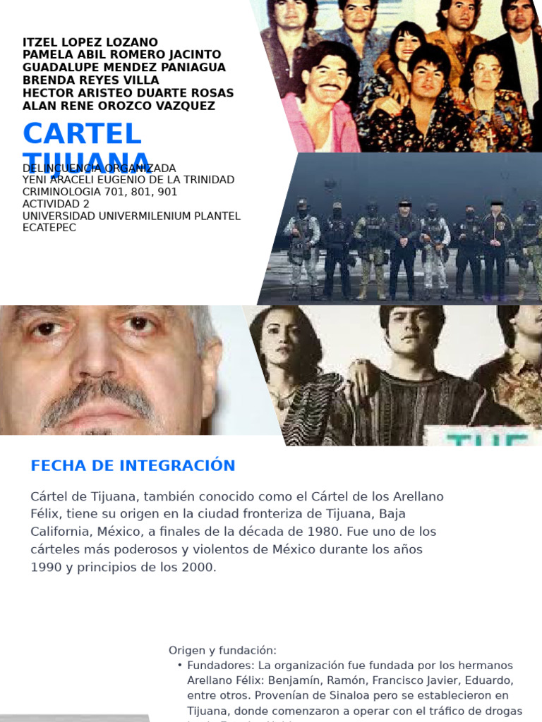 Historia del Cártel de Tijuana | PDF | Cartel de Sinaloa | Crímenes
