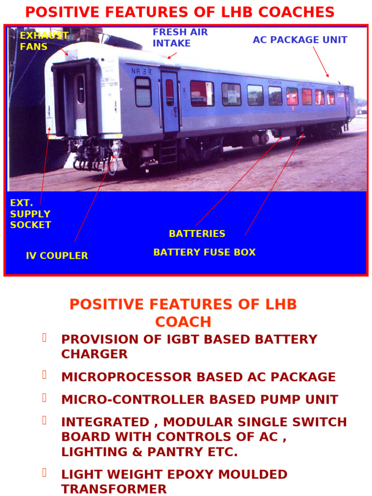 Key Benefits of LHB Coaches Features | PDF | Electrical Connector ...