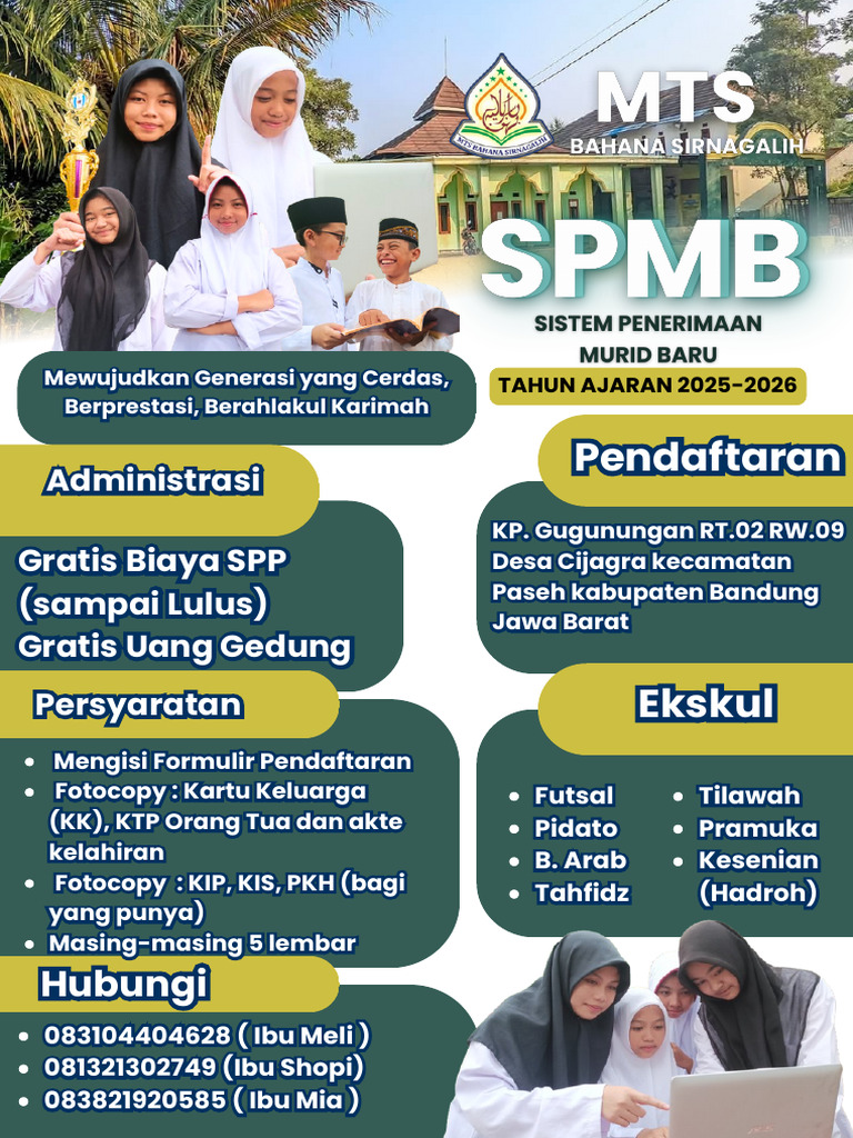 Pendaftaran Siswa Baru 2025-2026 Gratis SPP | PDF